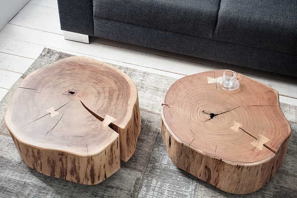 Couchtisch Aus Einem Baumstamm